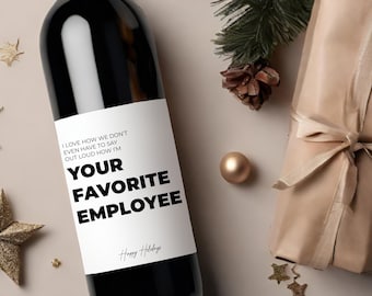 Funny Holiday Christmas Wine Label * Custom Wine Labels * Favourite ...