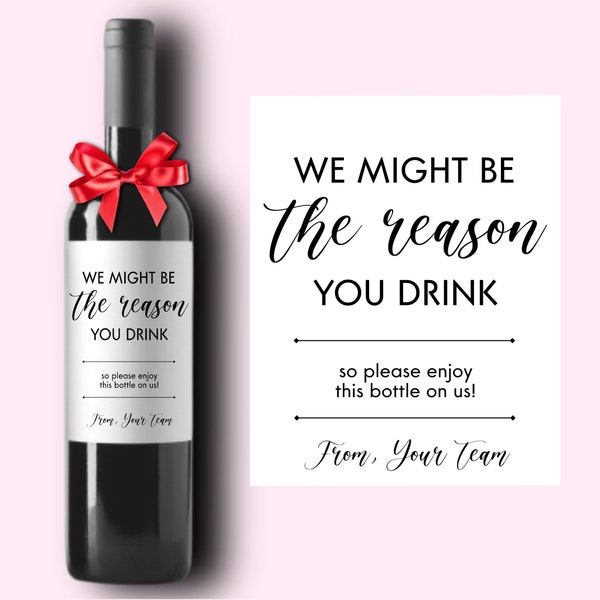 Holiday Wine Labels - Etsy