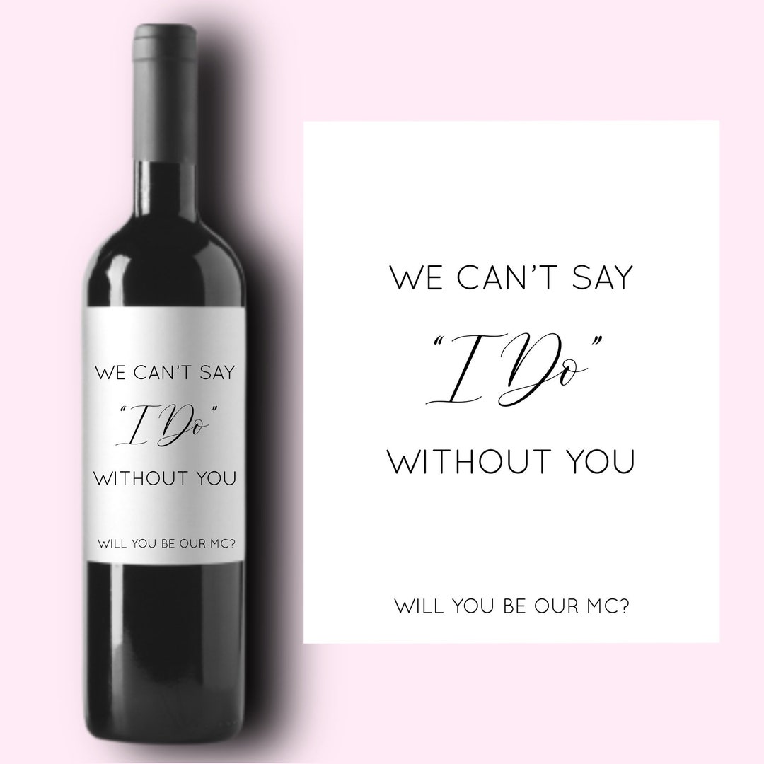MC Proposal Wine Labels Master of Ceremonies Proposal We - Etsy