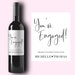 Engagement Wine Label, Engagement Gift, Pairs Well With Engagements ...