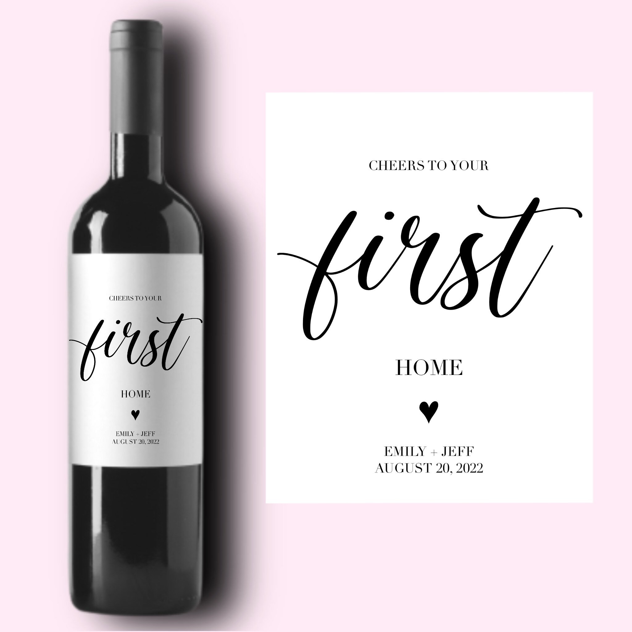 Milestone Wine Labels * Custom Wine Label Set for Engagement Gift ...