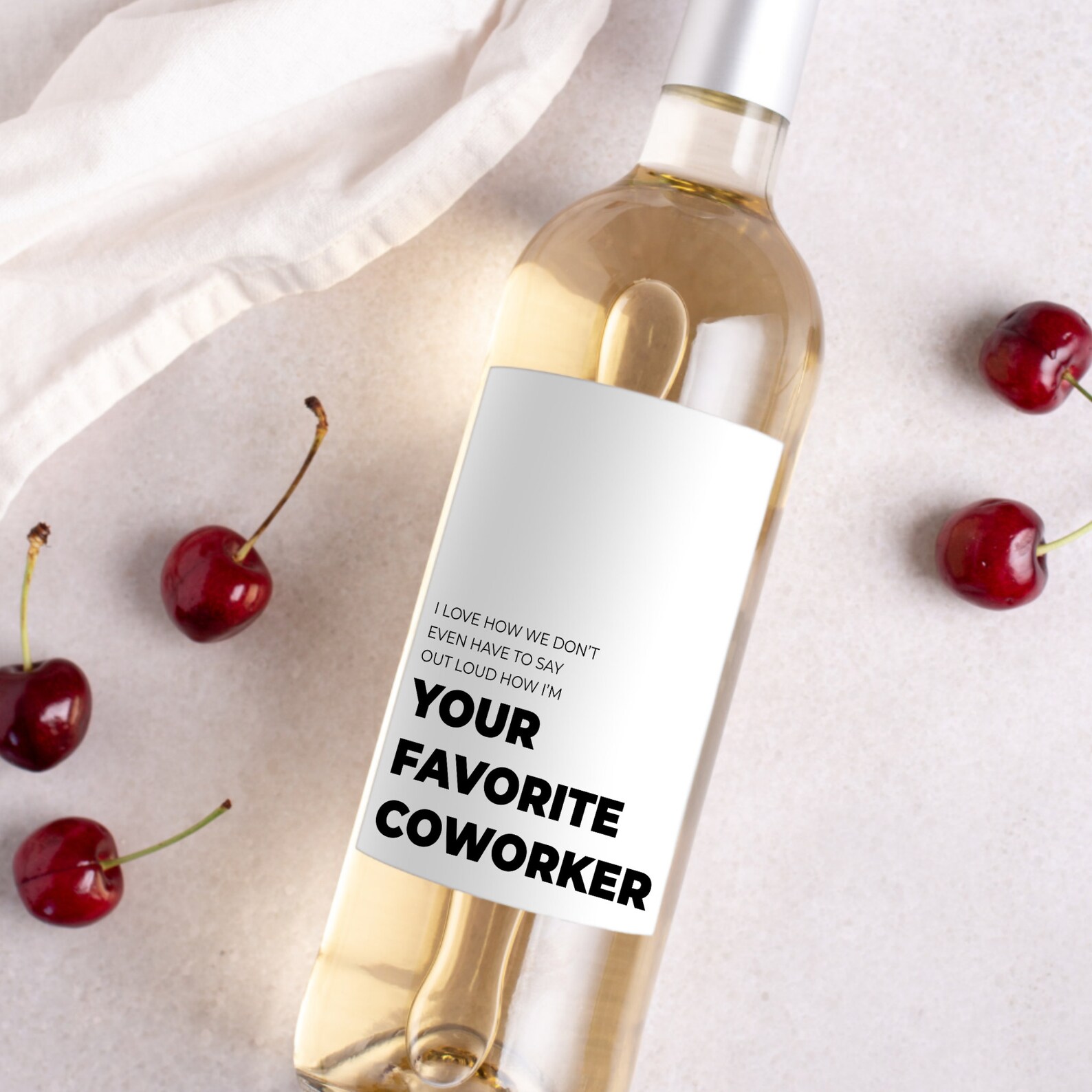 Funny Work Wine Label * Custom Wine Labels * Favorite Coworker ...