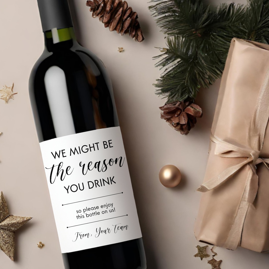 Funny Holiday Christmas Wine Label * Custom Wine Labels * Favourite ...