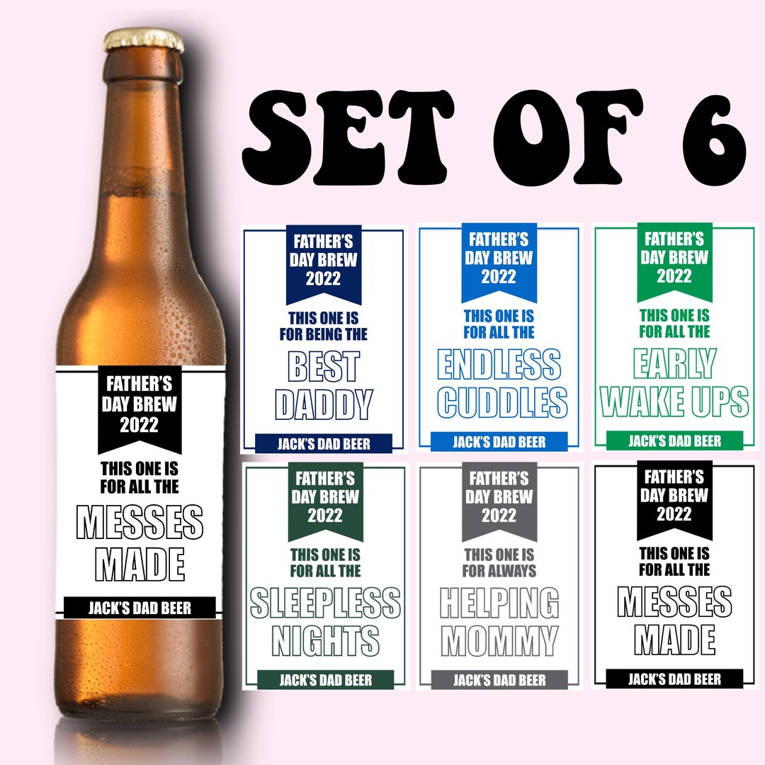 Beer Labels for Dad | Personalized Gift for Fathers Day | Fathers Day ...