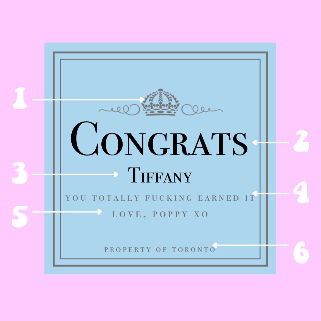 Custom Champagne Labels for Graduation and Retirement Gifts - Etsy