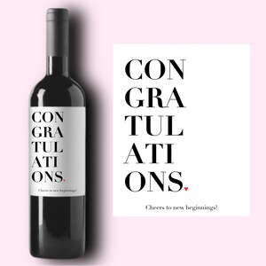 Congratulations Wine Label * Promotion Gift * New Job Gift for Her ...