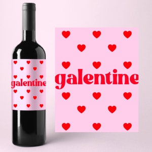 Bubbles for My Babes Galentine Wine Label * Champagne Label * Galentine ...