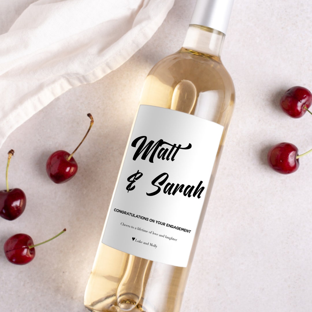 Engagement Wine Label | Engagement Gift | Pairs Well With Engagements ...