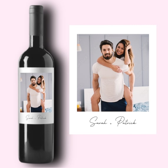 Photo Wine Labels Custom Wine Label Wedding Gift - Etsy