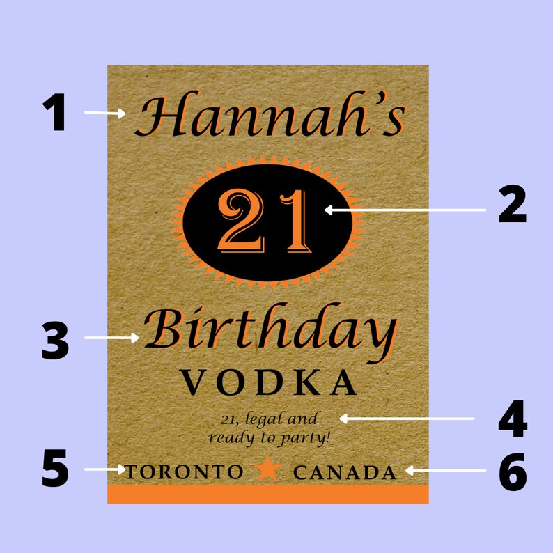 Birthday Vodka Labels Happy Birthday Gift Personalized - Etsy