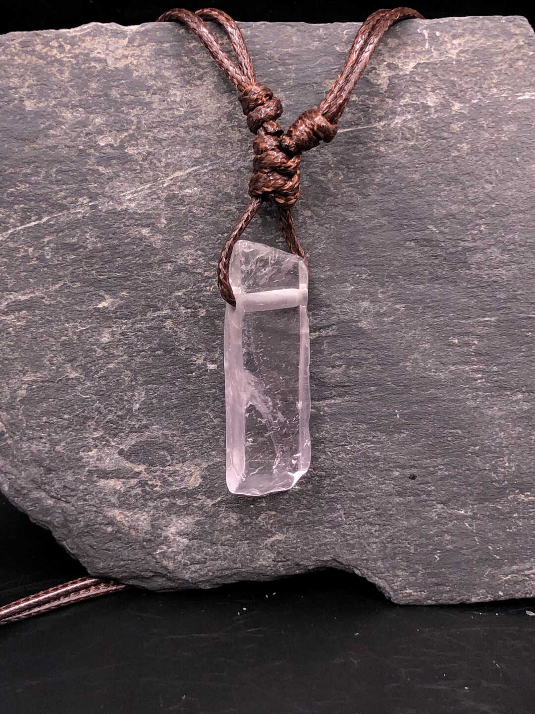 Raw Natural Clear Quartz Crystal Shard Necklace. High Grade - Etsy UK