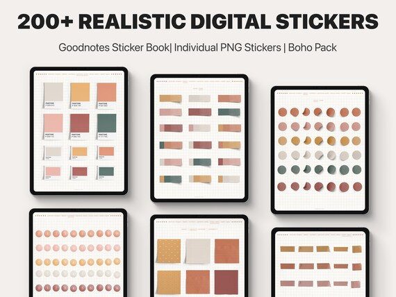 Digital Sticker Bundle Boho Digital Stickers Goodnotes - Etsy