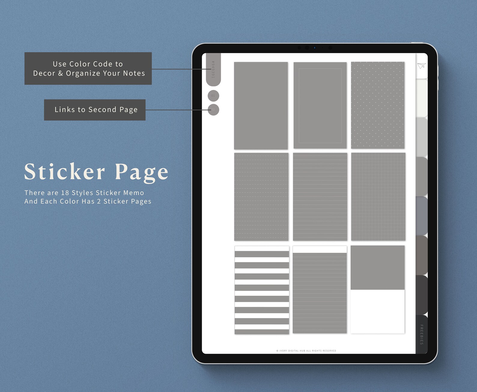 Digital Sticky Notes Digital Sticker Set Digital Sticker | Etsy