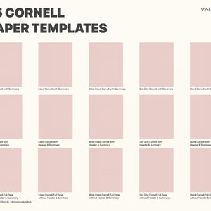 Cornell Note Paper, Digital Note Paper, Digital Note Taking College ...
