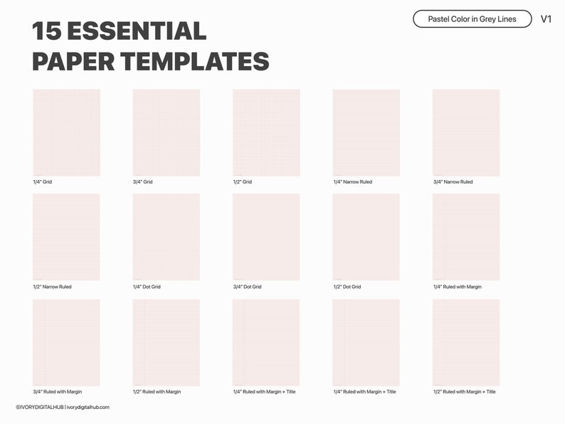 Digital Note Taking Template Digital Paper Template - Etsy