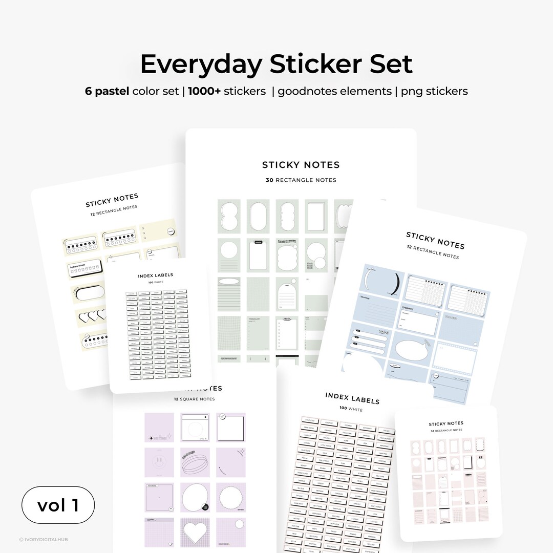 Digital Planner Stickers, Goodnotes Stickers, Everyday Sticker Digital ...