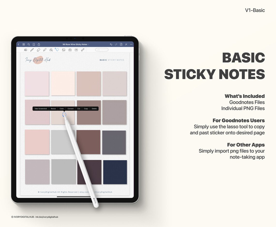 Digital Note Sticker Digital Sticker Set Digital Sticker for | Etsy