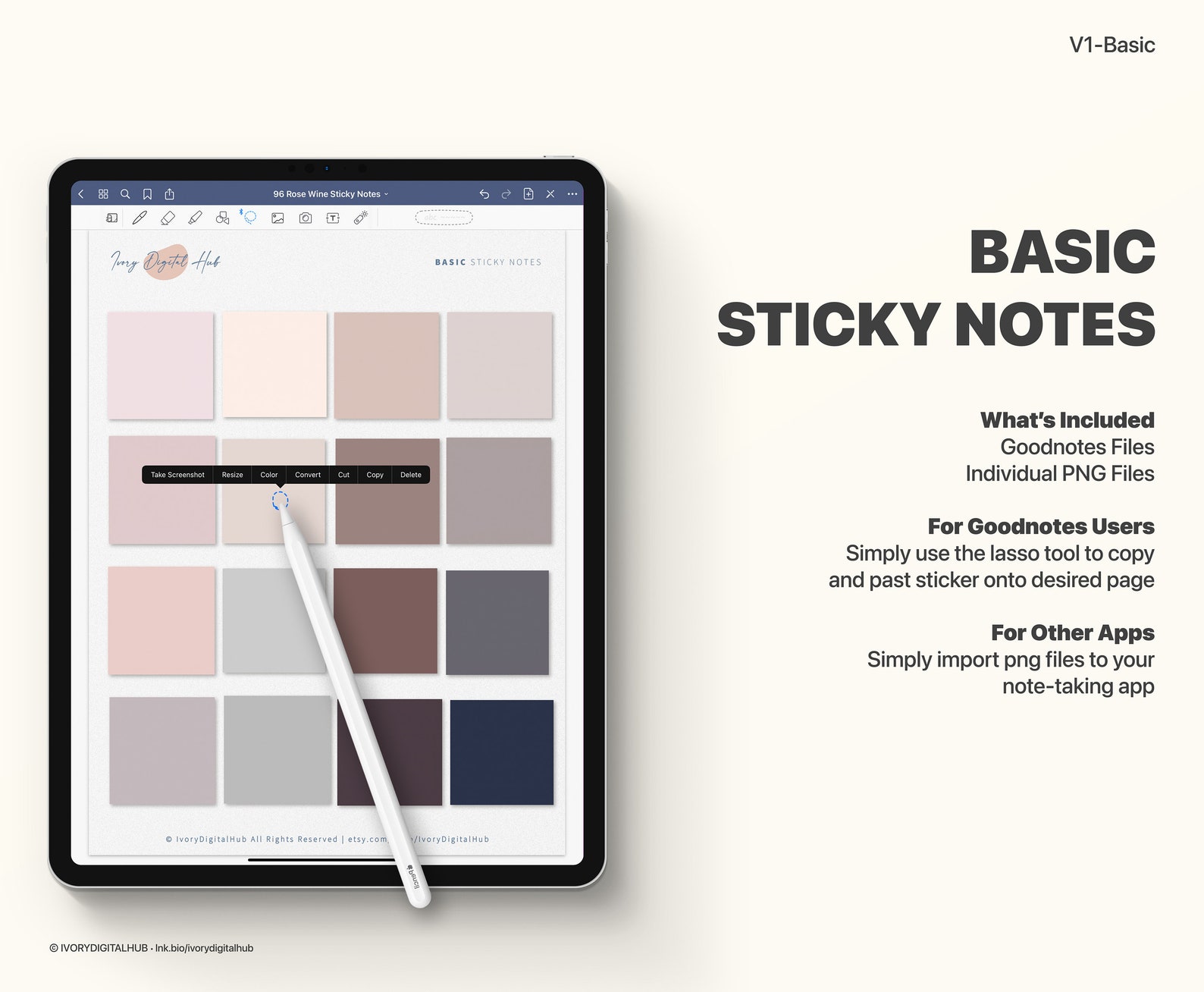 Digital Note Sticker Digital Sticker Set Digital Sticker for | Etsy