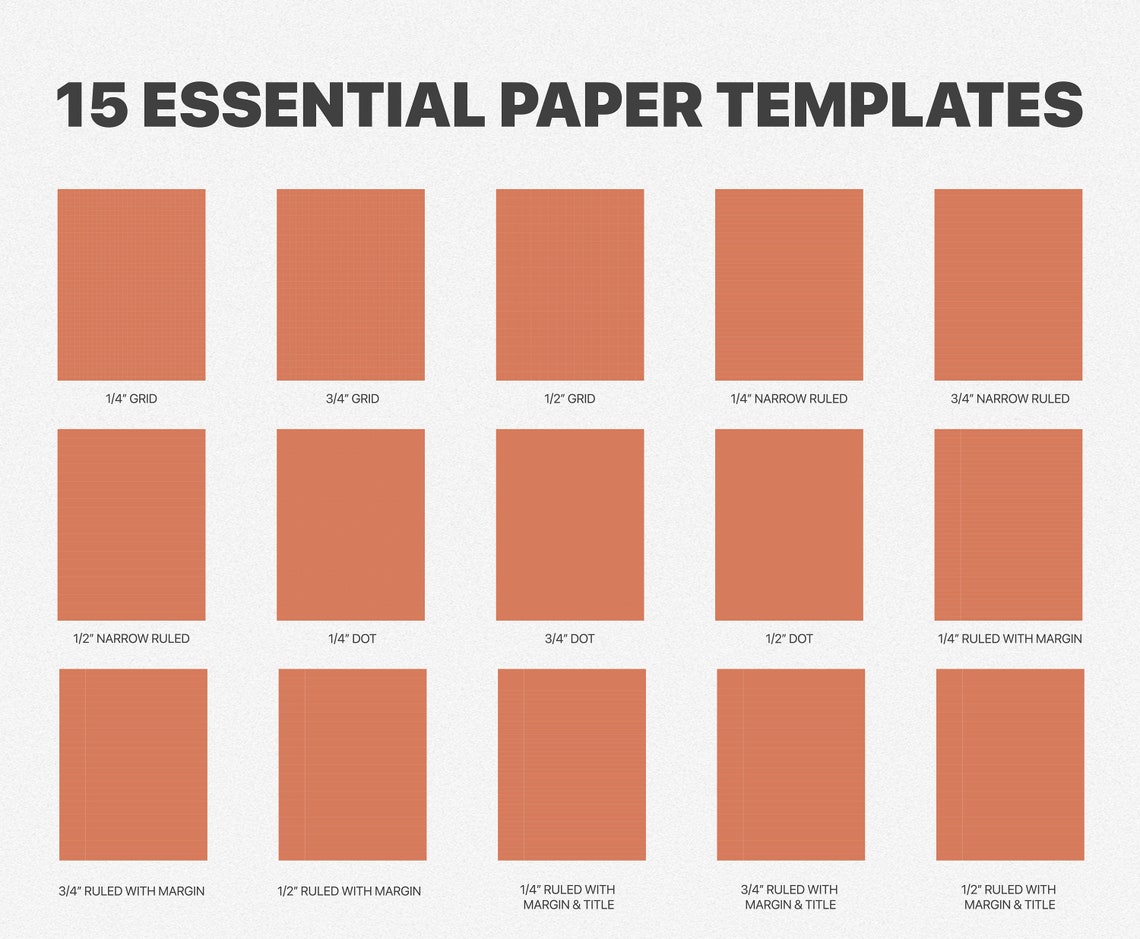 Digital Note Templates Digital Notebook Paper GoodNotes | Etsy