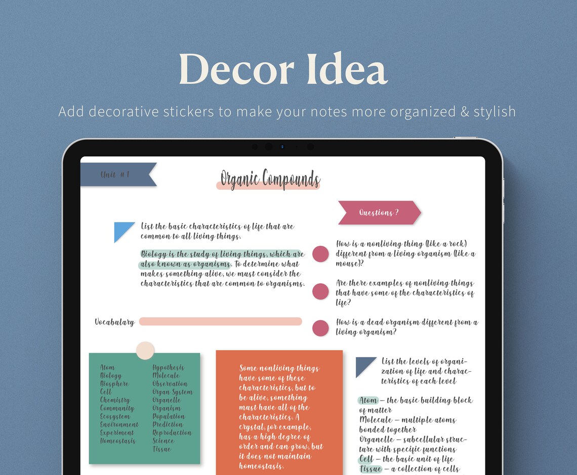 Digital Sticky Notes Digital Sticker Set Digital Sticker for | Etsy