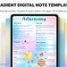 Student Note Template, iPad Notes Template, Noteshelf Template, College ...