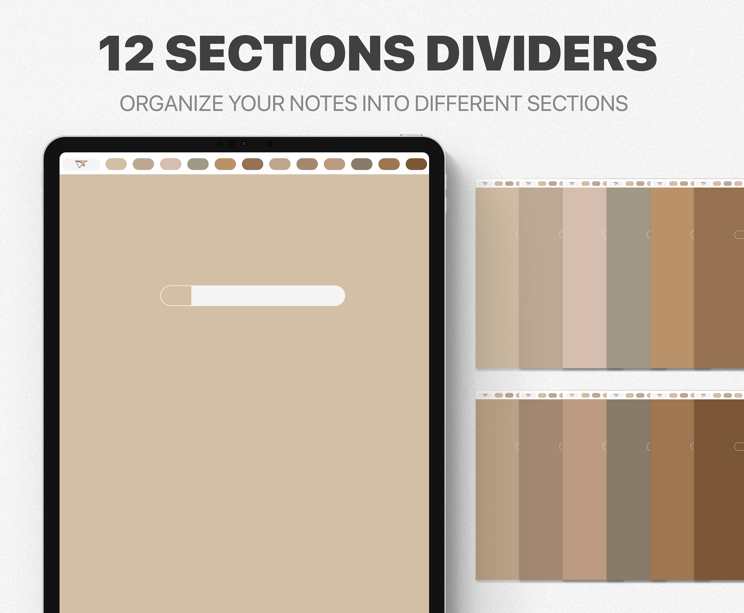 Digital Notebook With Tabs 12 Tab Digital Notebook Digital | Etsy