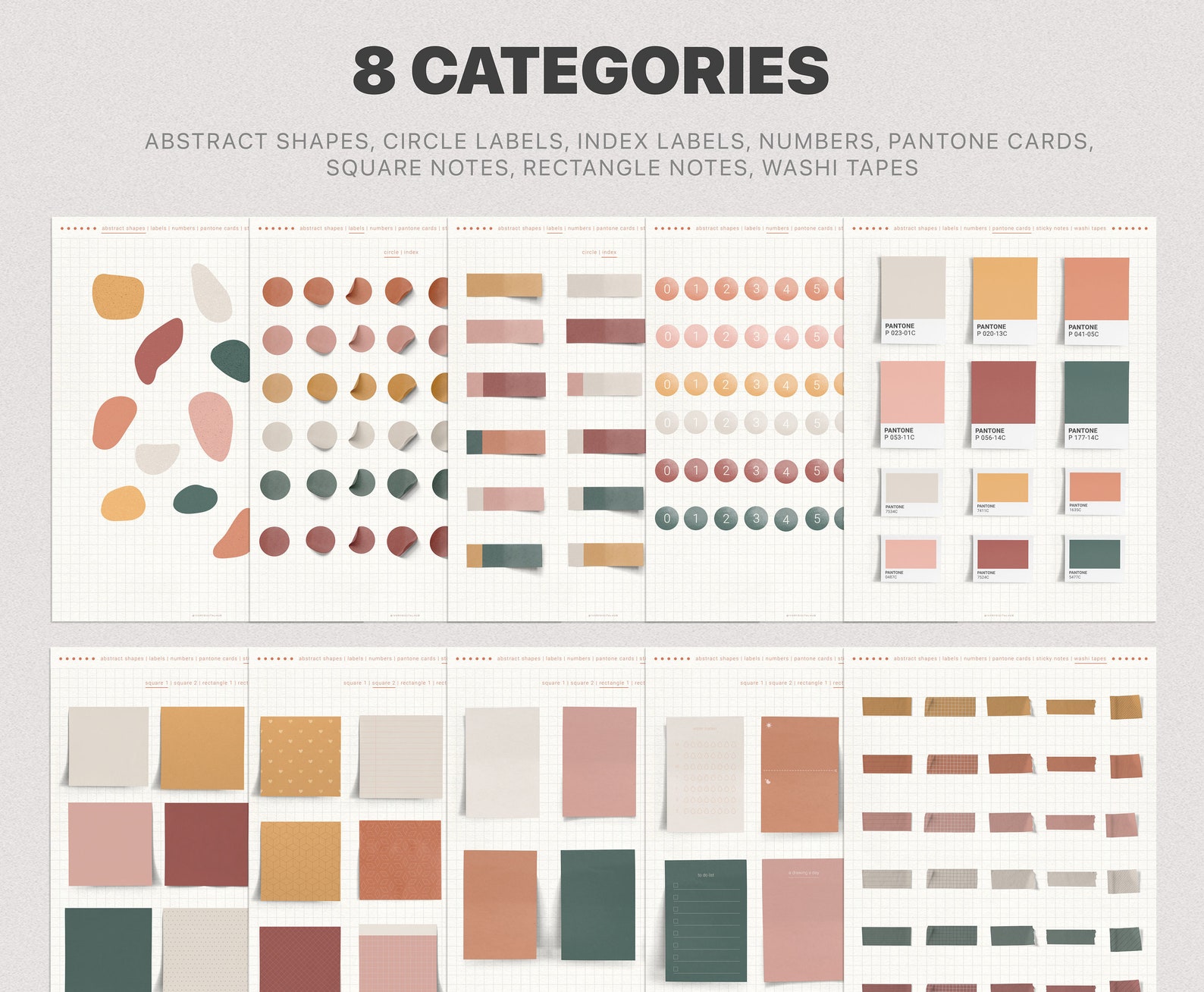 Digital Sticker Bundle Boho Digital Stickers GoodNotes | Etsy