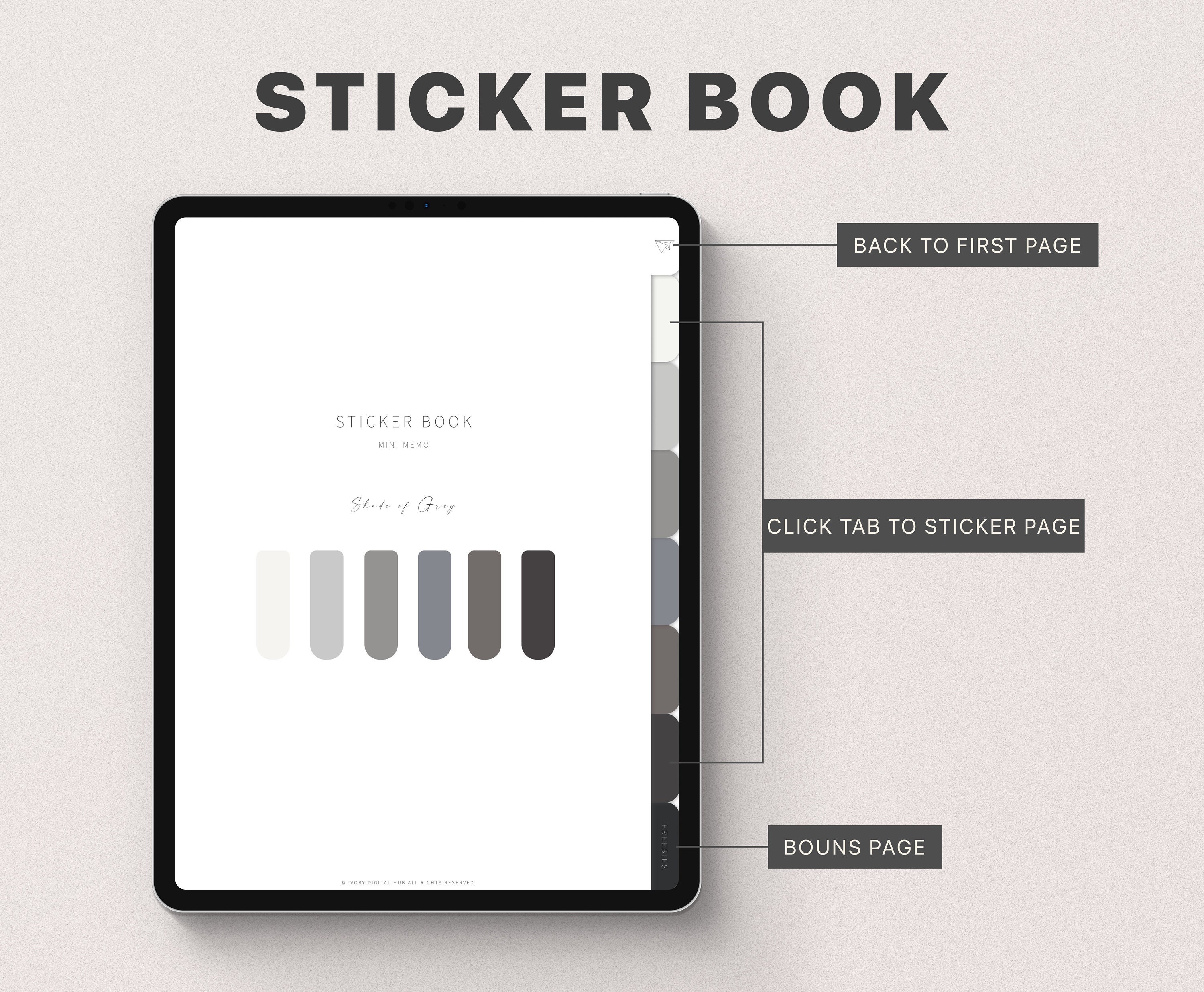 Digital Sticky Notes Digital Sticker Set Digital Sticker - Etsy