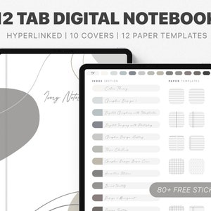 Digital Subject Notebook, Back to School Supplies College, College ...