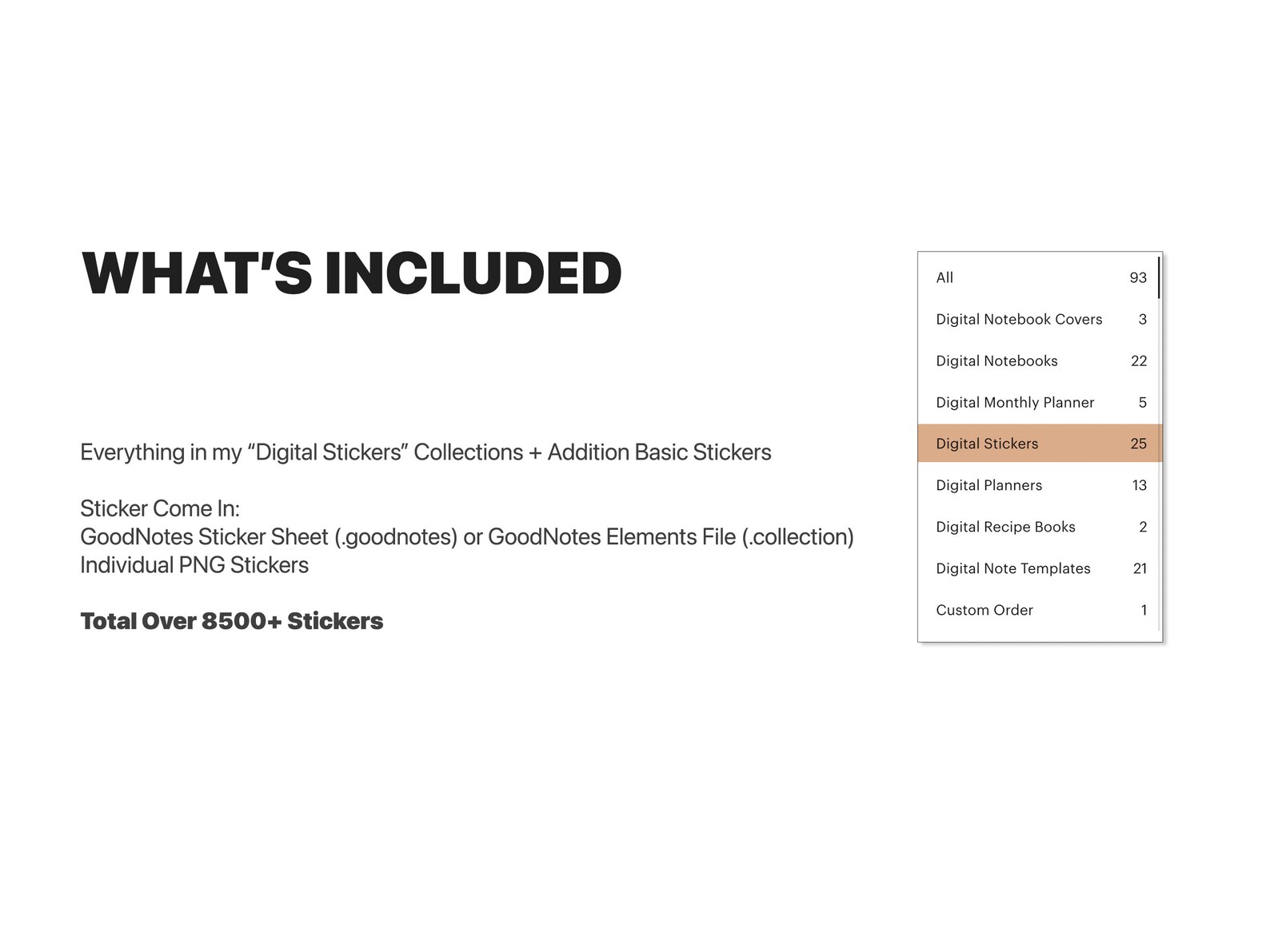 Digital Sticker Bundle Goodnotes Sticker Bundle Entire Shop - Etsy