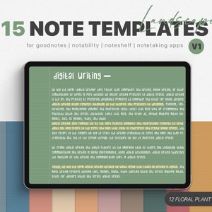 Student Note Template Ipad Notes Template Noteshelf | Etsy
