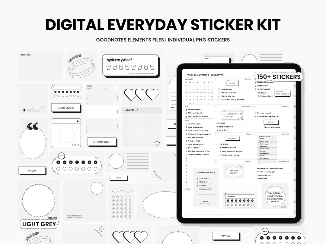 Digital Stickers, Digital Stickers for Planners, Digital Sticker ...