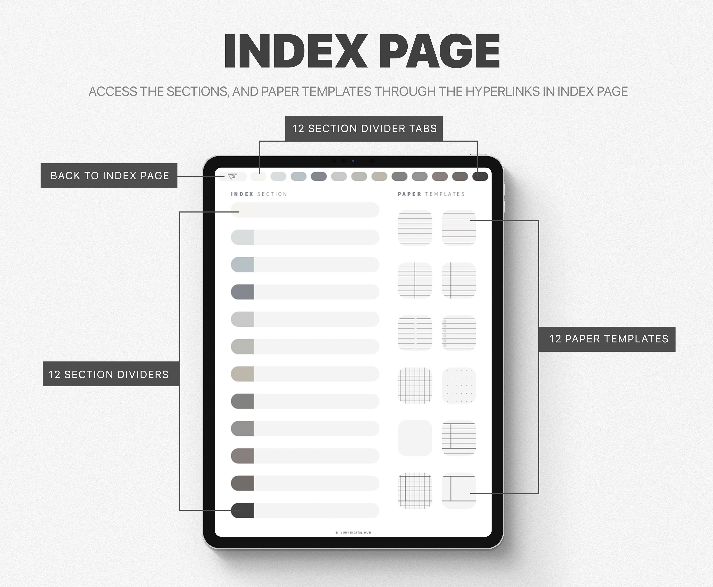 Digital Subject Notebook Back to School Supplies College - Etsy