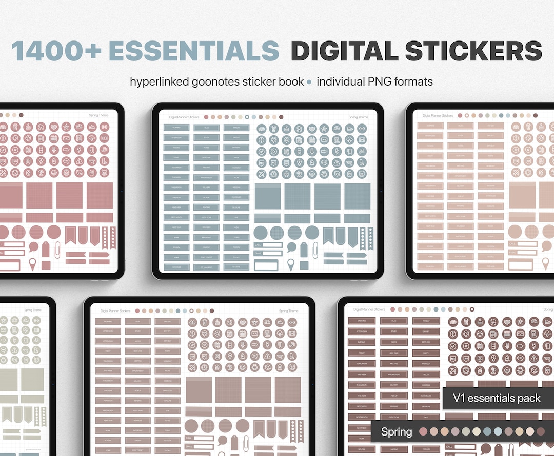 Digital Sticker Goodnotes, Digital Sticker Pack, Digital Sticker Note ...