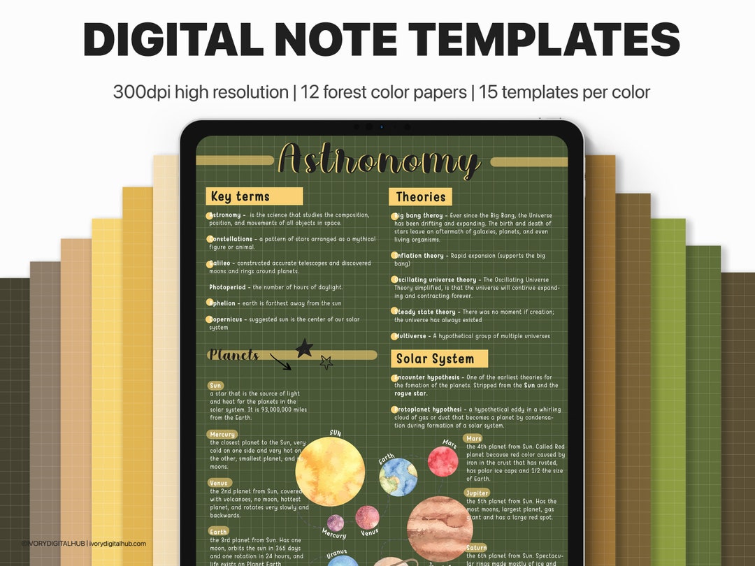 Digital Goodnotes Template, Digital Note Paper, Digital Notebook Pages ...