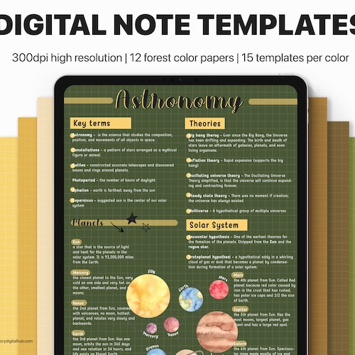 Digital Note Taking Template Goodnotes Template PDF Notebook - Etsy