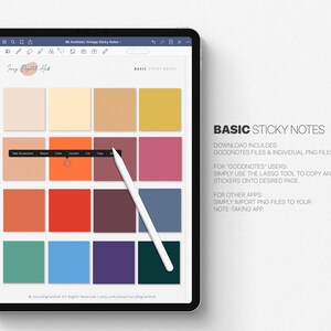 Digital Sticky Notes Digital Sticker Set Digital Sticker for | Etsy