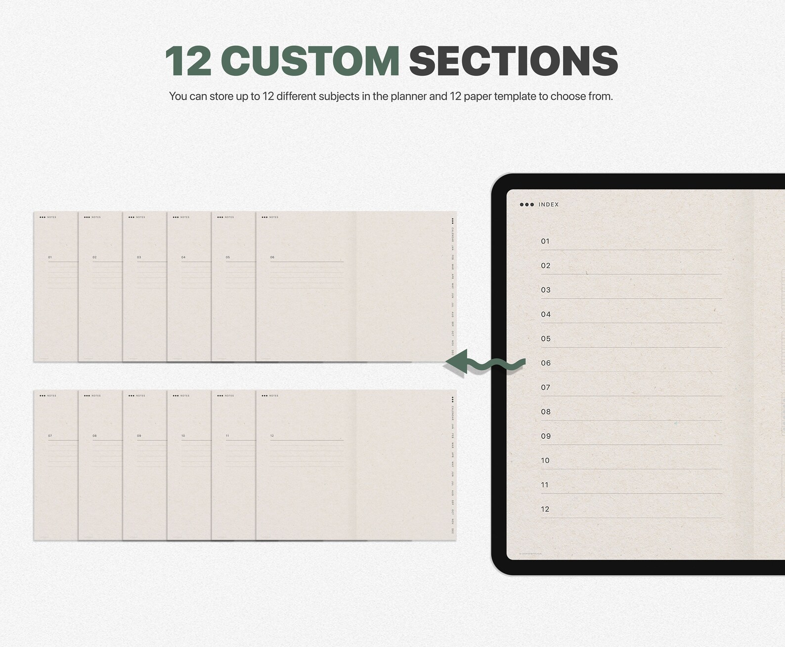 Undated Digital Planner Digital Undated Planner for | Etsy