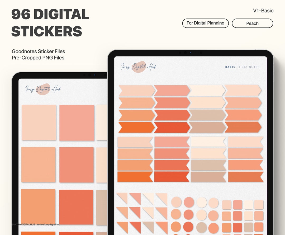 Digital Stickers for Notes, Digital Sticker Kit, Digital Sticky Notes ...