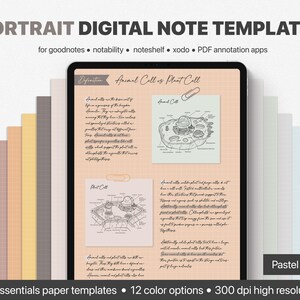 Digital Note Taking Template Goodnotes Template PDF Notebook | Etsy