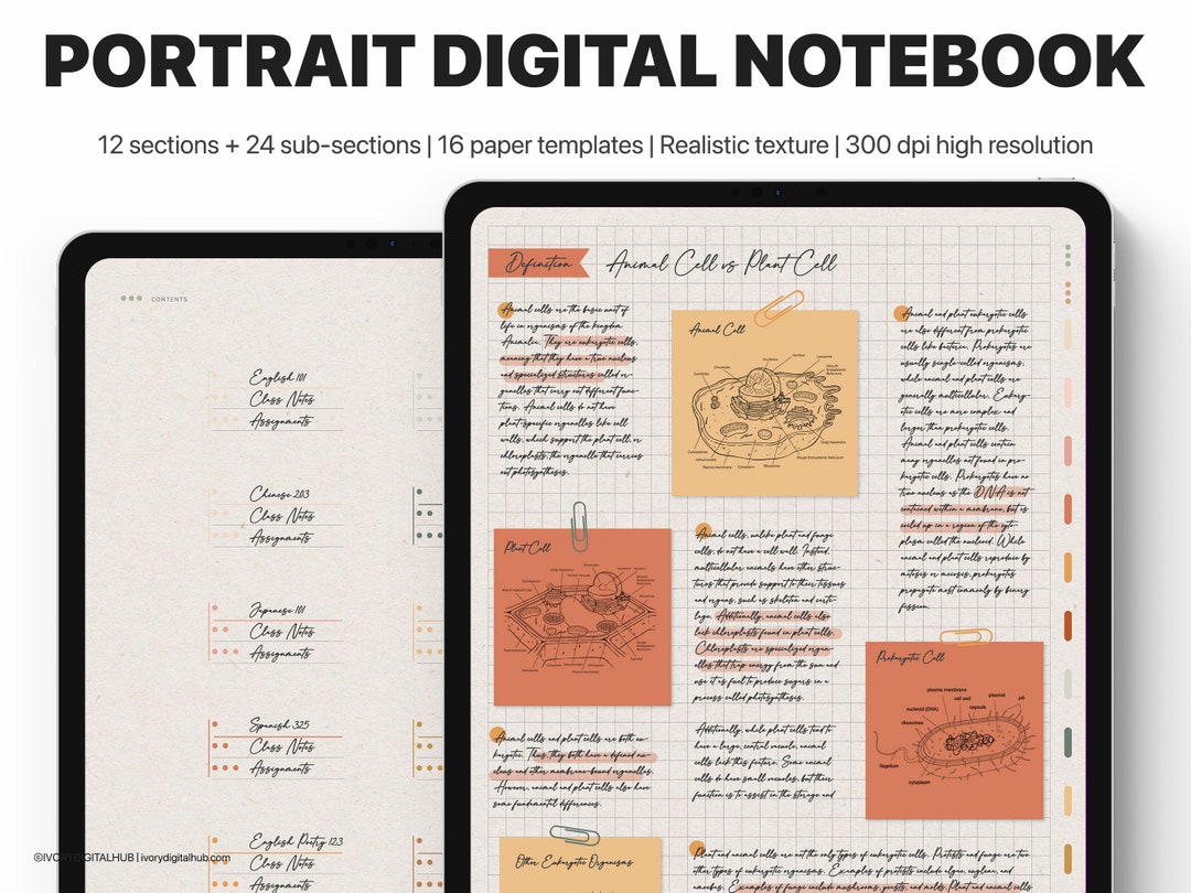 Digital Notebook, Digital Note Taking, Digital Notebook Realistic ...