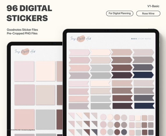 Digital Note Sticker Digital Sticker Set Digital Sticker for - Etsy