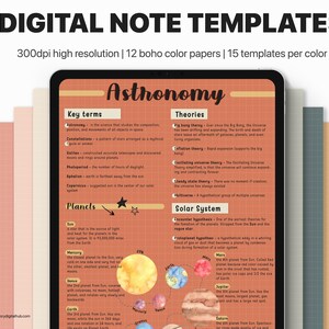 Digital Note Templates, Digital Notebook Paper, Goodnotes Templates ...