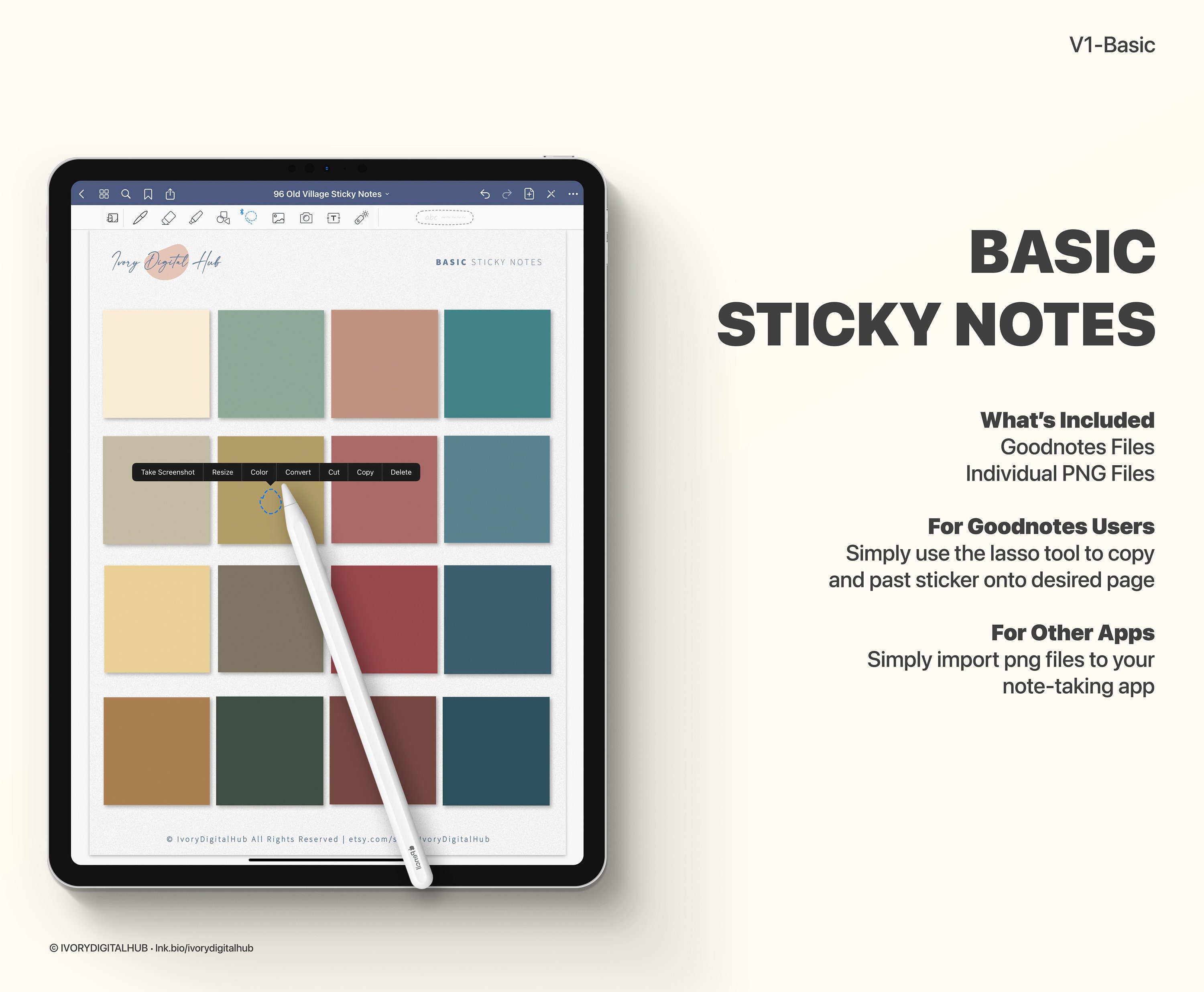 Digital Note Sticker Digital Sticker Set Digital Sticker for - Etsy