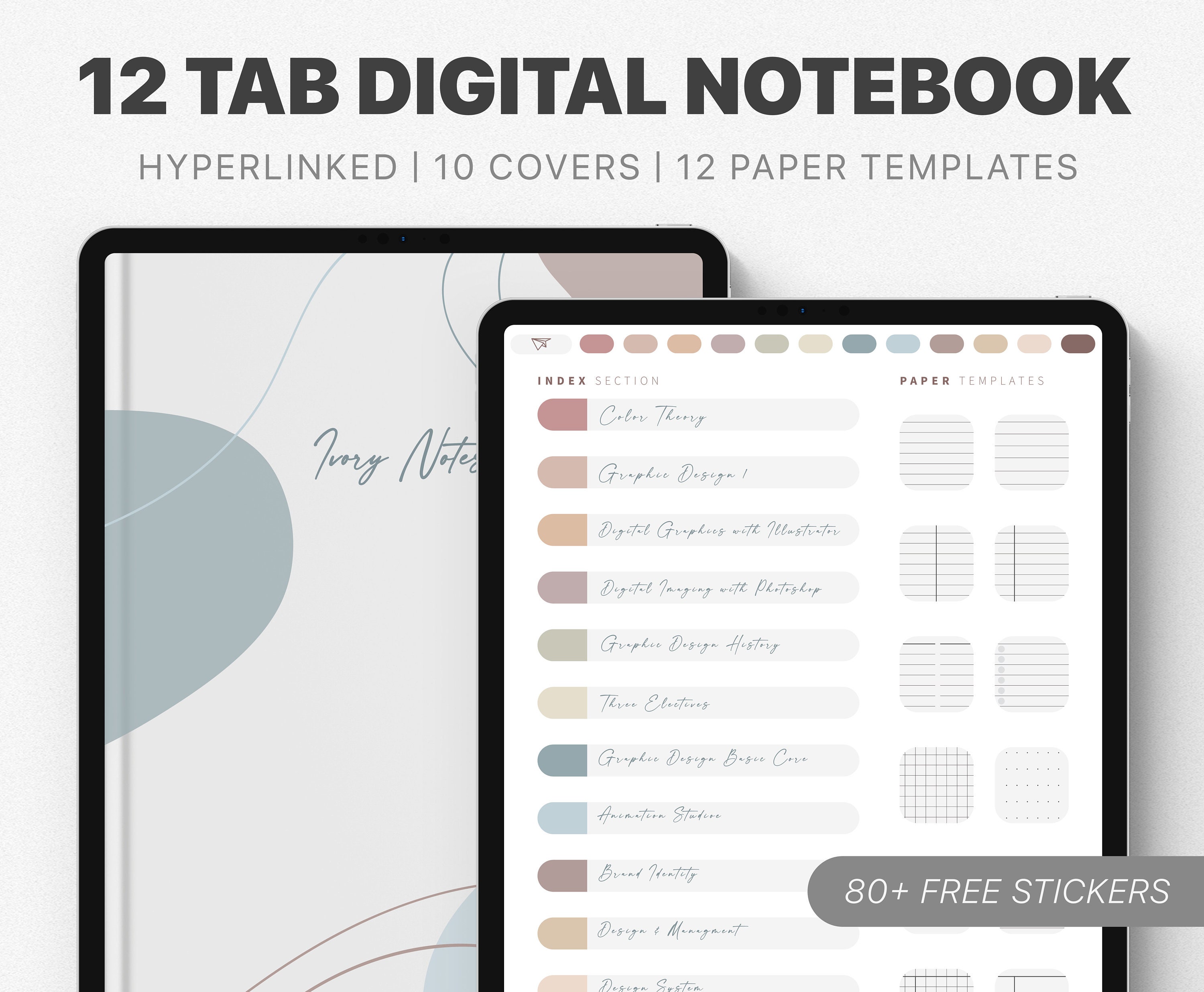 Notability Digital notes templates & Digital notebook Digital ...