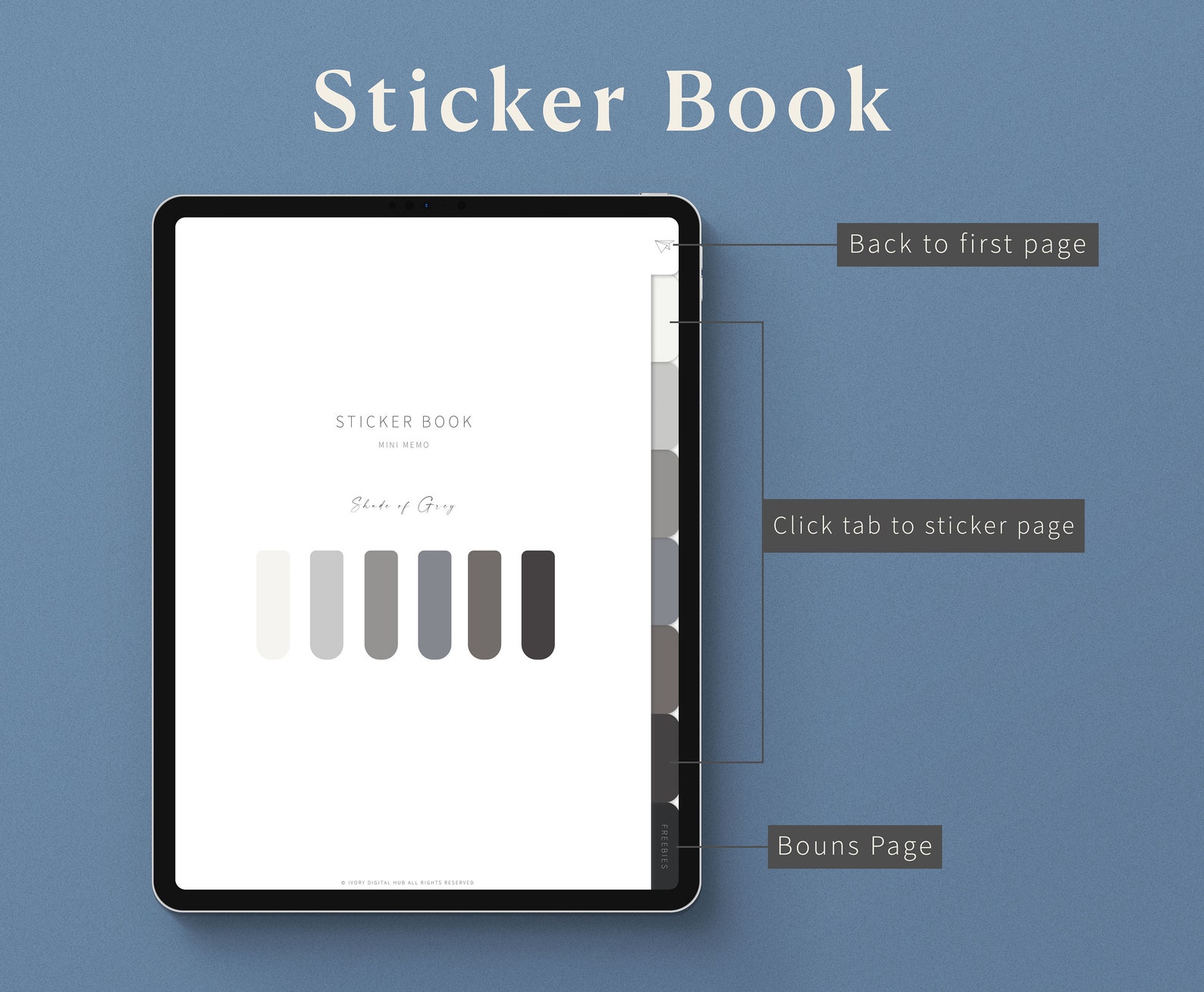 Digital Sticky Notes Digital Sticker Set Digital Sticker | Etsy