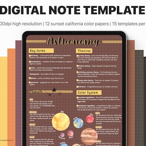 Digital Note Taking Template, Goodnotes Study Aesthetics, Digital Study ...