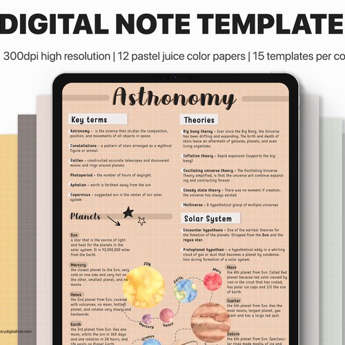 Digital Note Taking Template Goodnotes Template PDF Notebook - Etsy