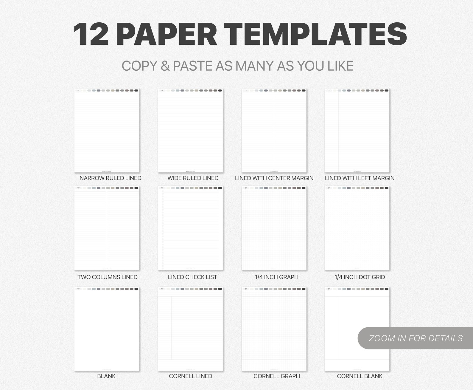 Digital Subject Notebook Back to School Supplies College - Etsy