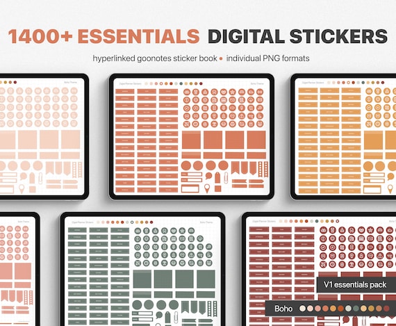 Planner Stickers Digital Goodnotes Stickers Bundle Digital | Etsy